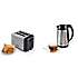 Bosch DesignLine Kettle & 2 Slice Toaster Set - Silver | Freemans