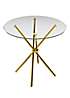 Casa Glass Top Table With Gold Legs | Freemans