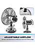 Daewoo 12 Inch Metal Desk Fan COL1607GE - Chrome | Freemans