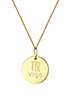 For You Collection Sterling Silver 18ct Gold Plated Star Sign Disc ...