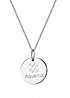 For You Collection Sterling Silver Star Sign Disc Pendant | Freemans