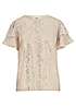 Freemans Champagne Sequin Frill Sleeve Top | Freemans
