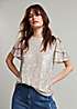 Freemans Champagne Sequin Frill Sleeve Top | Freemans