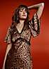 Freemans Leopard Print Satin Midi Dress | Freemans