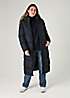 French Connection Longline Quilted Puffer Jacket With Hood | Freemans