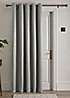 Fusion Strata Thermal Dimout Single Eyelet Door Curtain | Freemans