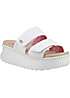 Hey Dude White Delray Slide Eyelet Sandals | Freemans