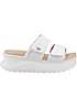 Hey Dude White Delray Slide Eyelet Sandals | Freemans