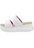 Hey Dude White Delray Slide Eyelet Sandals | Freemans
