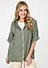 Izabel London Zip Front Drawstring Hooded Parka Jacket | Freemans