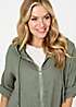 Izabel London Zip Front Drawstring Hooded Parka Jacket | Freemans