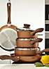 JML Copper Stone 5 Piece Saucepan and Frying Pan Set | Freemans