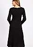 Little Mistress Black Waffle Texture Midaxi Dress | Freemans