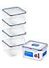 LocknLock Classic Set Of 5 Square Food Storage Containers | Freemans