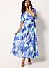 M&Co Floral Print Mesh Maxi Wrap Dress | Freemans
