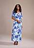 M&Co Floral Print Mesh Maxi Wrap Dress | Freemans