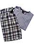 Mens Plain & Checked Short Pyjamas Set | Freemans