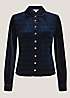 Monsoon Sam Smocked Stretch Velvet Shirt | Freemans