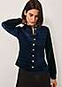 Monsoon Sam Smocked Stretch Velvet Shirt | Freemans