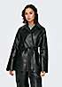 Only Sofia Faux Leather Trench Jacket | Freemans