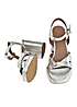 Radley London Silver Archer Street Metallic Crossover Platform Heel ...