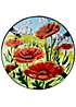 Smart Garden Hand Painted Glass Top Poppy Design Table | Freemans