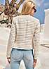 Sosandar Ivory & Camel Stripe Boucle Jacket | Freemans