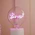 Steepletone LED Filament Text Light Bulb Pink Love | Freemans