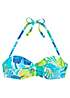 Sunseeker Butterfly Print Underwired Bandeau Bikini Top | Freemans