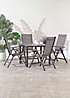Suntime Adrano 90cm Table & 4 Recliner Chair Dining Set | Freemans