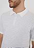 Threadbare Textured Stripe Quarter Zip Knitted Polo Shirt | Freemans