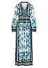 Together Blue Border Print Maxi Dress | Freemans
