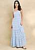 Together Blue Shell Print Tiered Maxi Dress | Freemans