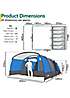 Trail Shilstone 5000mm HH 6 Person Tent 3 Zones with Dark Bedroom ...