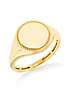 Tuscany Gold 9CT Yellow Gold Round Twisted Rope Frame Signet Centre ...
