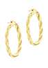 Tuscany Gold 9ct Yellow Gold Twist Hoop Creole Earrings | Freemans