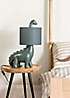 ValueLights Forest Green Dinosaur Table Lamp with Shade & Braided Flex ...