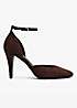 Where’s That From Dark Brown Suede Piper Pointed Heels | Freemans