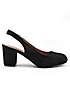Where’s That From Edith Black Suede Extra Wide Fit Slingback Court ...