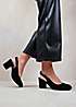 Where’s That From Edith Black Suede Extra Wide Fit Slingback Court ...