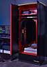 X Rocker CARBON-TEK 2 Door Wardrobe with Drawer and LED Lights - Grey ...