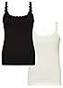 bonprix Pack of 2 Lace Trim Camis | Freemans