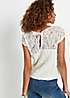 bonprix Short Sleeve Lace T-Shirt | Freemans